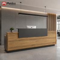 China Modern Reception Desk with Integrated Storage Cabinet – Made from Thickened Eco-Friendly Board, Sturdy, Spacious, and Perfect for High-Traffic Front Desks. for sale