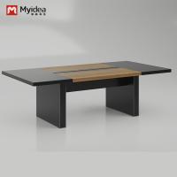 China Commercial-Grade Conference Table with Integrated Cable Channels and Reinforced Aluminum-Clad Base – Ideal for Corporate Boardrooms and Tech-Ready Workspaces. for sale