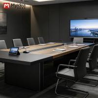 China Commercial-Grade Conference Table with Integrated Cable Channels and Reinforced Aluminum-Clad Base – Ideal for Corporate Boardrooms and Tech-Ready Workspaces. for sale