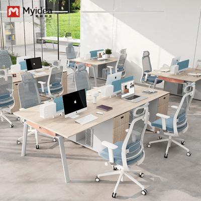 China Staff Desk with Thickened Steel Legs and Privacy Screen – Heavy-Duty Construction for Durable and Focused Workstations. for sale