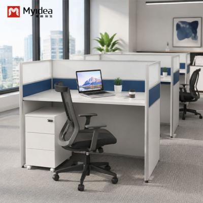 China Commercial-Grade Single Workstation with Integrated Privacy Panel – Reinforced Board Build, Ideal for High-Density Office Environments. for sale