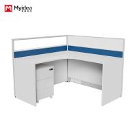 China Commercial-Grade Single Workstation with Integrated Privacy Panel – Reinforced Board Build, Ideal for High-Density Office Environments. for sale