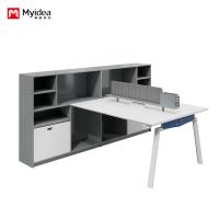 China Modular Opposing Staff Workstation with Secure Digital-Lock Side Cabinet – Combines Collaborative Layout with Personal Storage Security. for sale