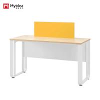 China Steel-Leg Single-Seat Office Desk with Desktop Screen Panel – Sturdy Frame, Privacy Partition, Ideal for Corporate Workstations for sale