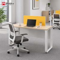 China Steel-Leg Single-Seat Office Desk with Desktop Screen Panel – Sturdy Frame, Privacy Partition, Ideal for Corporate Workstations for sale
