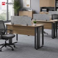China Steel-Leg Single-Seat Office Desk with Desktop Screen Panel – Sturdy Frame, Privacy Partition, Ideal for Corporate Workstations for sale