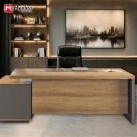 China Premium Single Executive Desk with Integrated Storage Pedestal – Made from Thickened Sustainable Board, Combining Ample Storage, Sturdy Construction, and a Sleek, Professional Design for Modern Work for sale