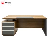 China Premium Single Executive Desk with Integrated Storage Pedestal – Made from Thickened Sustainable Board, Combining Ample Storage, Sturdy Construction, and a Sleek, Professional Design for Modern Work for sale