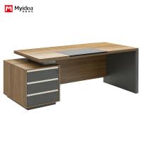 China Premium Single Executive Desk with Integrated Storage Pedestal – Made from Thickened Sustainable Board, Combining Ample Storage, Sturdy Construction, and a Sleek, Professional Design for Modern Work for sale