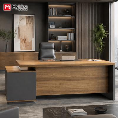 China Premium Single Executive Desk with Integrated Storage Pedestal – Made from Thickened Sustainable Board, Combining Ample Storage, Sturdy Construction, and a Sleek, Professional Design for Modern Work for sale