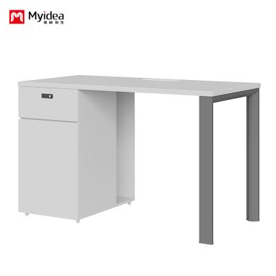China Single Staff Desk with Steel Legs and Storage Side Cabinet – A Sturdy and Organized Workstation for Everyday Office Use for sale
