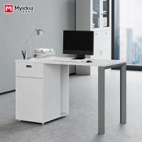 China Single Staff Desk with Steel Legs and Storage Side Cabinet – A Sturdy and Organized Workstation for Everyday Office Use for sale