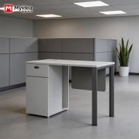 China Single Staff Desk with Steel Legs and Storage Side Cabinet – A Sturdy and Organized Workstation for Everyday Office Use for sale