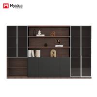 China Aluminum-Frame Glass Door Bookcase, Large-Capacity Lateral File Cabinet, Made of Eco-Friendly Thickened Board for Office Use for sale