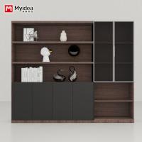 China Aluminum-Frame Glass Door Bookcase, Large-Capacity Lateral File Cabinet, Made of Eco-Friendly Thickened Board for Office Use for sale