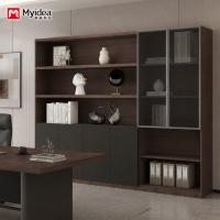 China Aluminum-Frame Glass Door Bookcase, Large-Capacity Lateral File Cabinet, Made of Eco-Friendly Thickened Board for Office Use for sale