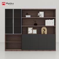 China Aluminum-Frame Glass Door Bookcase, Large-Capacity Lateral File Cabinet, Made of Eco-Friendly Thickened Board for Office Use for sale