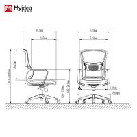China Swivel Office Mesh Chair for Employees, High-Density Foam Seat, Air-Flow Mesh Back, Mute Universal Wheels, and Safe Height-Adjustable Gas Lift for sale