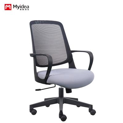 China Office Staff Mesh Chair, High Density Sponge Cushion, Breathable Mesh Fabric, Silent Casters, Safe Gas Lift for sale