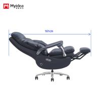 China Luxury Electric Massage Leather Chair – Crafted with Premium Leather and High-Density Foam for Lasting Comfort, Built-In Massage System, and Sleek Aluminum Alloy Armrests for a Modern Executive Look for sale