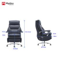 China Luxury Electric Massage Leather Chair – Crafted with Premium Leather and High-Density Foam for Lasting Comfort, Built-In Massage System, and Sleek Aluminum Alloy Armrests for a Modern Executive Look for sale