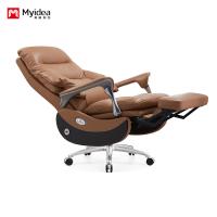 China Luxury Electric Massage Leather Chair – Crafted with Premium Leather and High-Density Foam for Lasting Comfort, Built-In Massage System, and Sleek Aluminum Alloy Armrests for a Modern Executive Look for sale