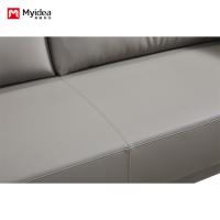 China Commercial Reception Sofa for Office Lobby, Premium Leather Surface, High-Density Foam Cushion, Fine Stitch Detailing for a Professional Look for sale