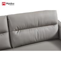 China Commercial Reception Sofa for Office Lobby, Premium Leather Surface, High-Density Foam Cushion, Fine Stitch Detailing for a Professional Look for sale