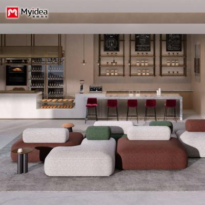 China Commercial Modular Reception Sofa in Fabric, Flexible Sectional Combination Design for Office Waiting Areas, Lounges & Break Rooms for sale