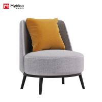 China Commercial Single Leather Sofa for Office Reception & Waiting Room, Premium Leather Upholstery with Durable Metal Base Legs for sale