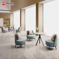 China Commercial Single Leather Sofa for Office Reception & Waiting Room, Premium Leather Upholstery with Durable Metal Base Legs for sale