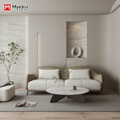 China Elegant Leather Reception Sofa – Upholstered in Premium Leather for a Soft, Refined Touch, Supported by Sturdy Metal Legs, Ideal for Office Reception Areas, Lounges, and Waiting Rooms for sale