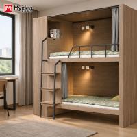 China Space-Saving Bunk Bed for Hostels, Guesthouses & Apartments – Equipped with Personal Storage Compartments Featuring Combination Locks, Built from Eco-Friendly Thickened Boards and a Robust Steel-Wood for sale