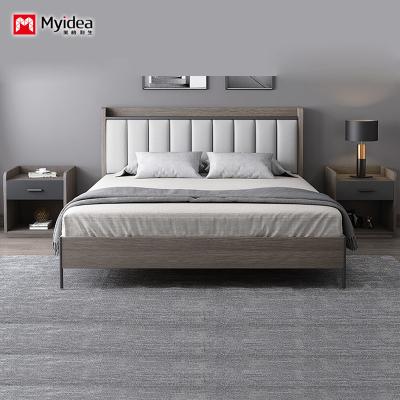 China Space-Saving Single Apartment Bed – Features a Soft Faux Leather (PU) Upholstered Headboard, Built with Eco-Friendly Thickened Boards for Durability and a Clean, Modern Look, Ideal for Apartments for sale