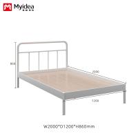 China Steel Single Bed Frame for Apartment & Hotel Use, Durable Metal Construction, Heavy-Duty Structure for Long-Term Reliability for sale