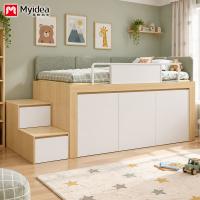 China Loft Bunk Bed with Storage Stairs for Bedroom & Apartment, Space-Saving High-Low Bed Frame with Built-In Storage Steps and Under-Bed Storage Space for sale