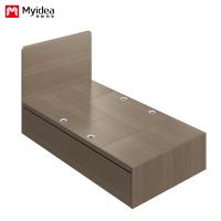 China Single Bed Frame for Apartment & Hotel Use with Under-Bed Storage, One Side Storage Drawer & One Side Shoe Rack, Space-Saving Design for Small Rooms for sale