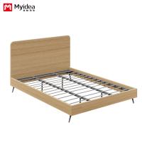 China Metal-Frame Single Bed for Apartment & Hotel Use, Slatted Bed Base for Better Ventilation & Support, Heavy-Duty Metal Legs for Stability for sale
