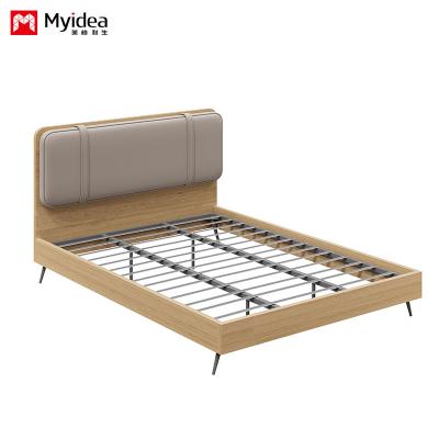 China Metal-Frame Single Bed for Apartment & Hotel Use, Slatted Bed Base for Better Ventilation & Support, Heavy-Duty Metal Legs for Stability for sale