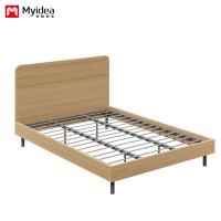 China Metal-Frame Single Bed for Apartment & Hotel Use, Slatted Bed Base for Better Ventilation & Support, Heavy-Duty Metal Legs for Stability for sale