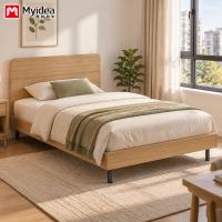 China Metal-Frame Single Bed for Apartment & Hotel Use, Slatted Bed Base for Better Ventilation & Support, Heavy-Duty Metal Legs for Stability for sale