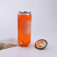 China 700ml 330ml Pet Plastic Beverage Can For Bubble Tea Logo Customized for sale
