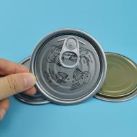 China 0.22mm Thickness Full Open Tinplate Lid For Pet Fish Can Eoe Easy Tin Cover for sale