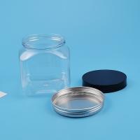 China 480ml Pet Transparent Candy Jar Cafe And Sugar Plastic Container With Lid for sale