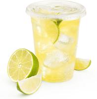 China Clear 16 Oz Hard Plastic Cups With Straws Disposable Coffee Cup for sale