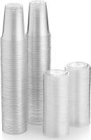 China Clear 16 Oz Hard Plastic Cups With Straws Disposable Coffee Cup for sale