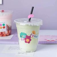 China Disposable 8oz Clear Plastic Dessert Cup Ice Cream Boba Container Logo Custom for sale