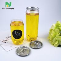 China Portable 11.15oz Plastic Beverage Cans Packaging Logo Printing for sale