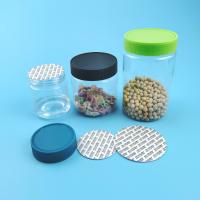 China 600ml Plastic Food Jars Peanut Butter Cookie Candy Pet Container With Screw Top Lid for sale