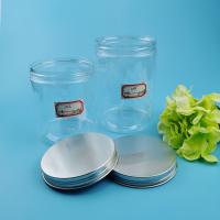 China 120ml 200ml 250ml 500ml Clear Plastic Pet Jar With Aluminum Lid  Food Grade for sale